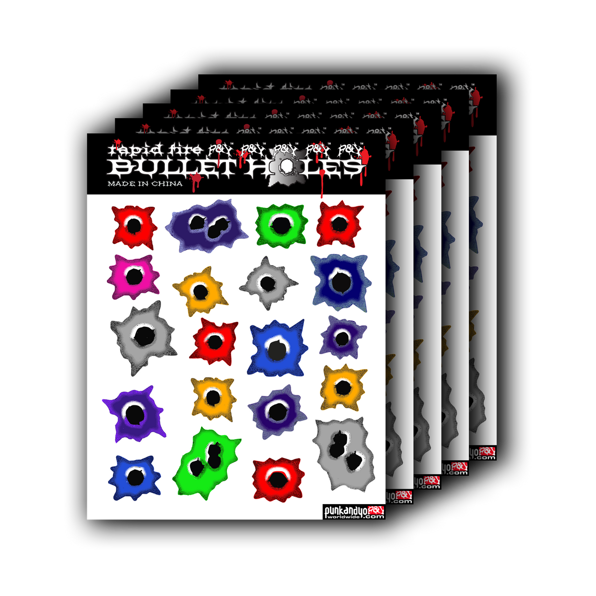 BULLET HOLE STICKER [5 PACK] – PUNKANDYO